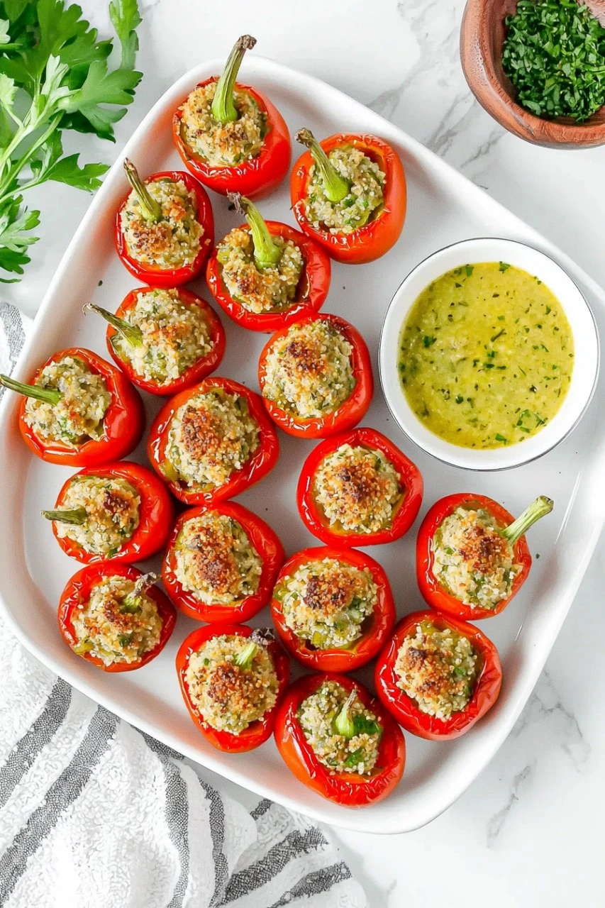 Stuffed Cherry Peppers With Breadcrumbs Italian - FoodieVista